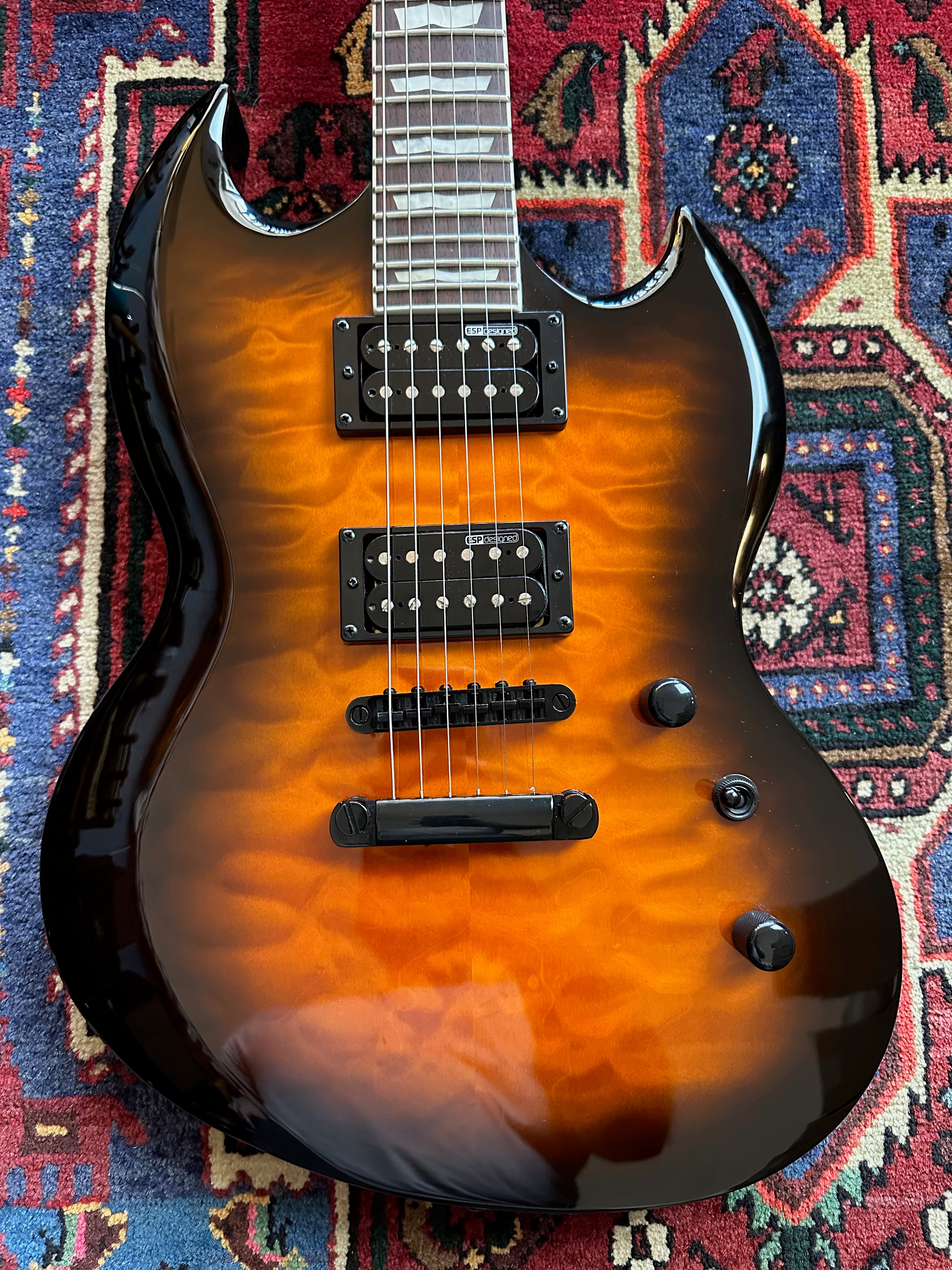 LTD VIPER-256P Electric Guitar – Dark Brown Sunburst | GuitarSmith ...