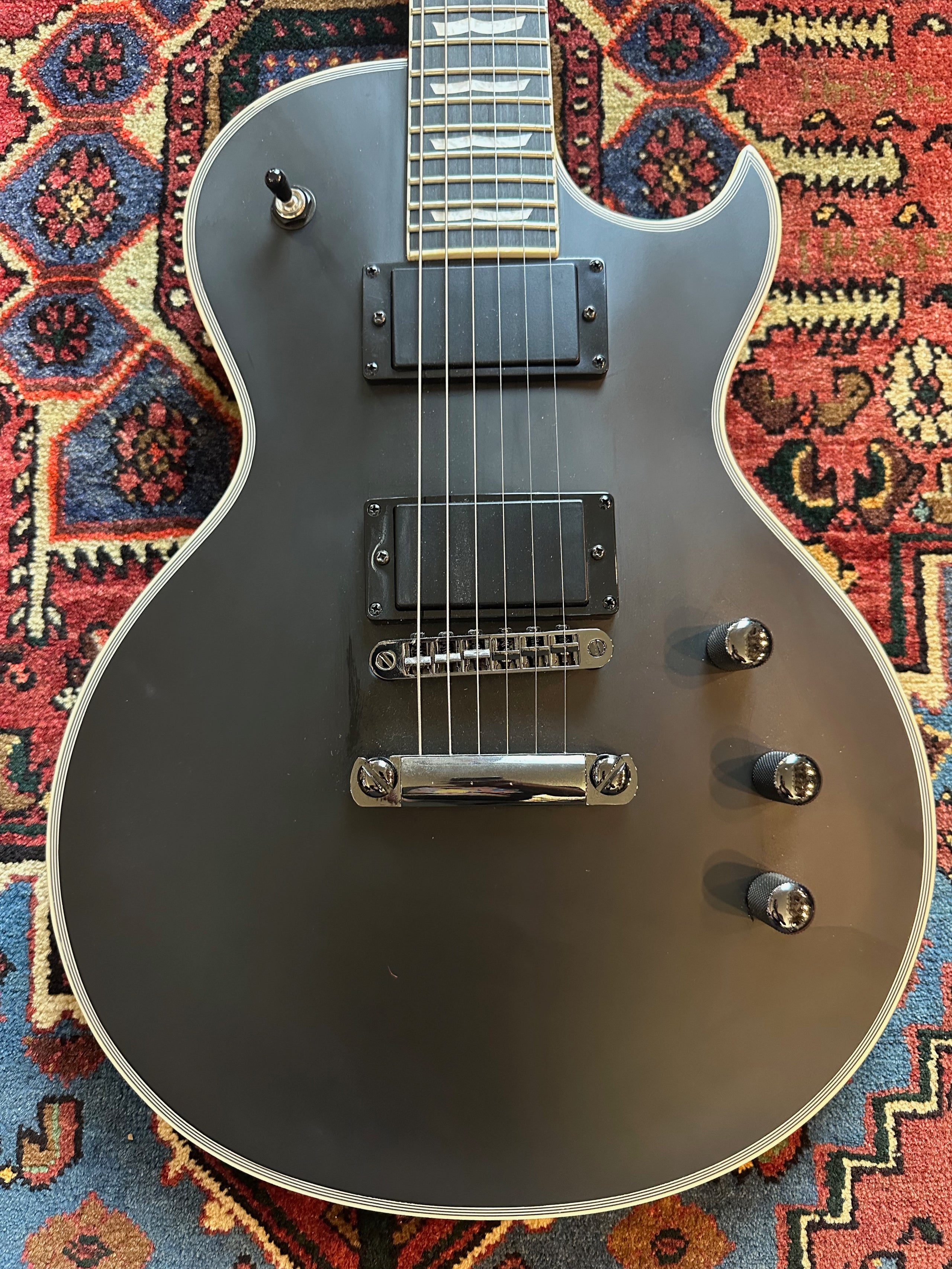 ARTIST STEALTH MATTE BLACK ELECTRIC GUITAR W/ ACTIVE PICKUPS ...